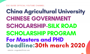 China Agricultural University CHINESE GOVERNMENT SCHOLARSHIP-SILK ROAD ...