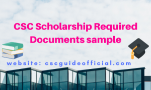 csc scholarship documents samples