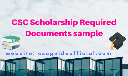 csc scholarship documents samples – CSC Guide Official