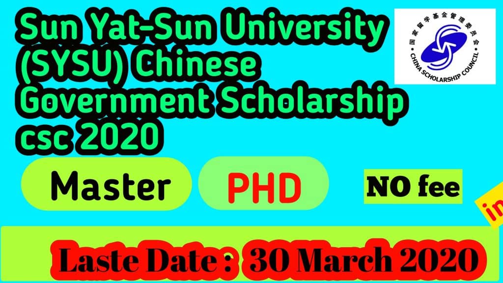 sysu 2020 csc scholarship – CSC Guide Official