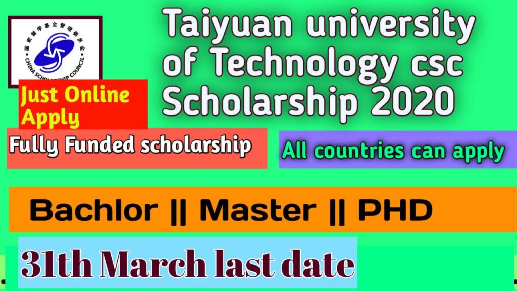 Taiyuan University of Technology (TUYT) csc scholarship 2020 ...