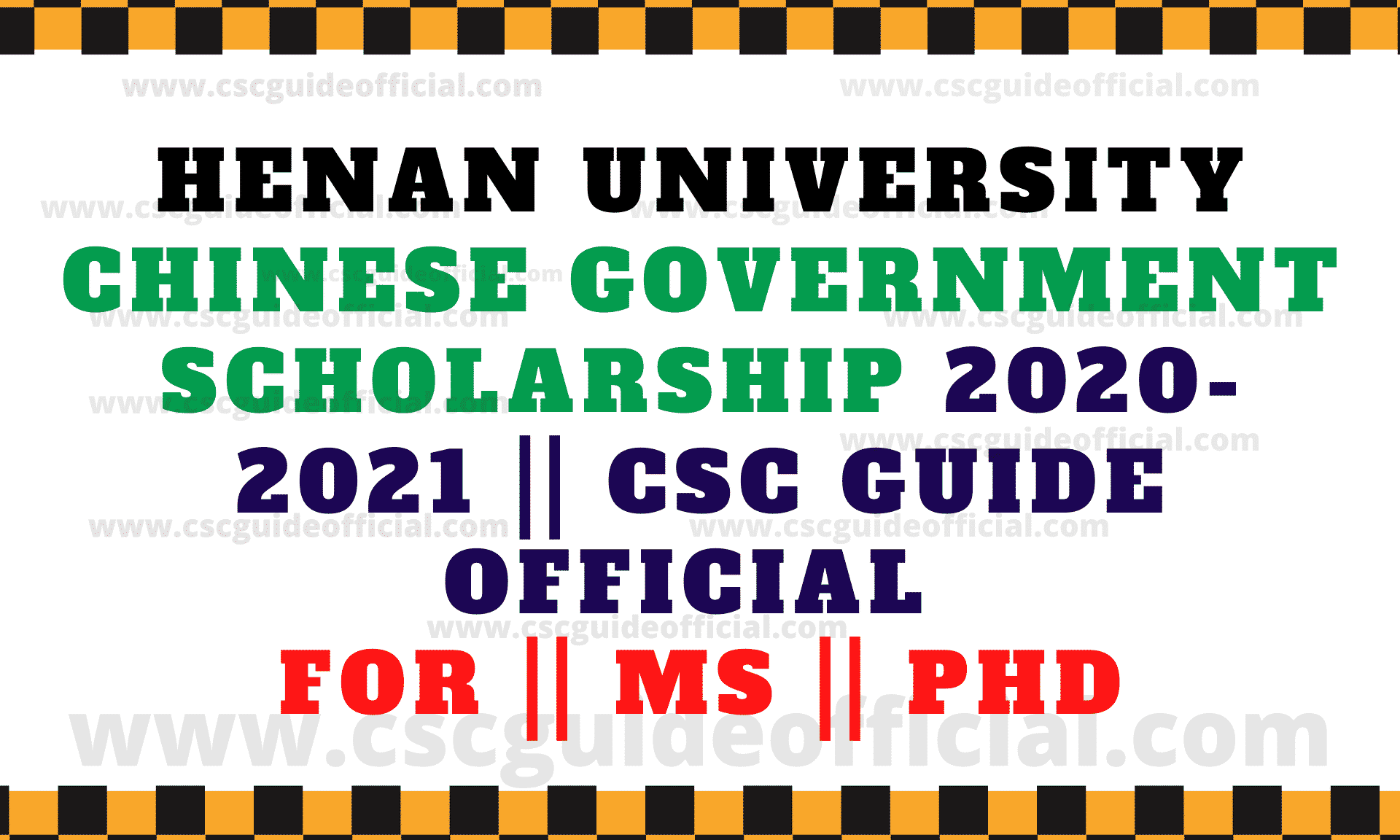 Hunan University Chiense Government Scholarship 2020 Csc Guide Official