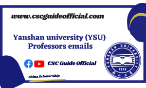 Yanshan university faculty Professors Emails | Faculty CSC Guide ...