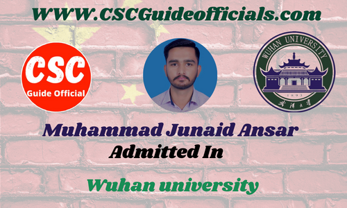 Muhammad Junaid Ansar Admitted to the Wuhan university || China ...