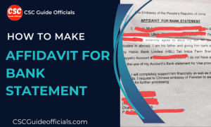 Affidavit for Bank Statement For China – CSC Guide Official
